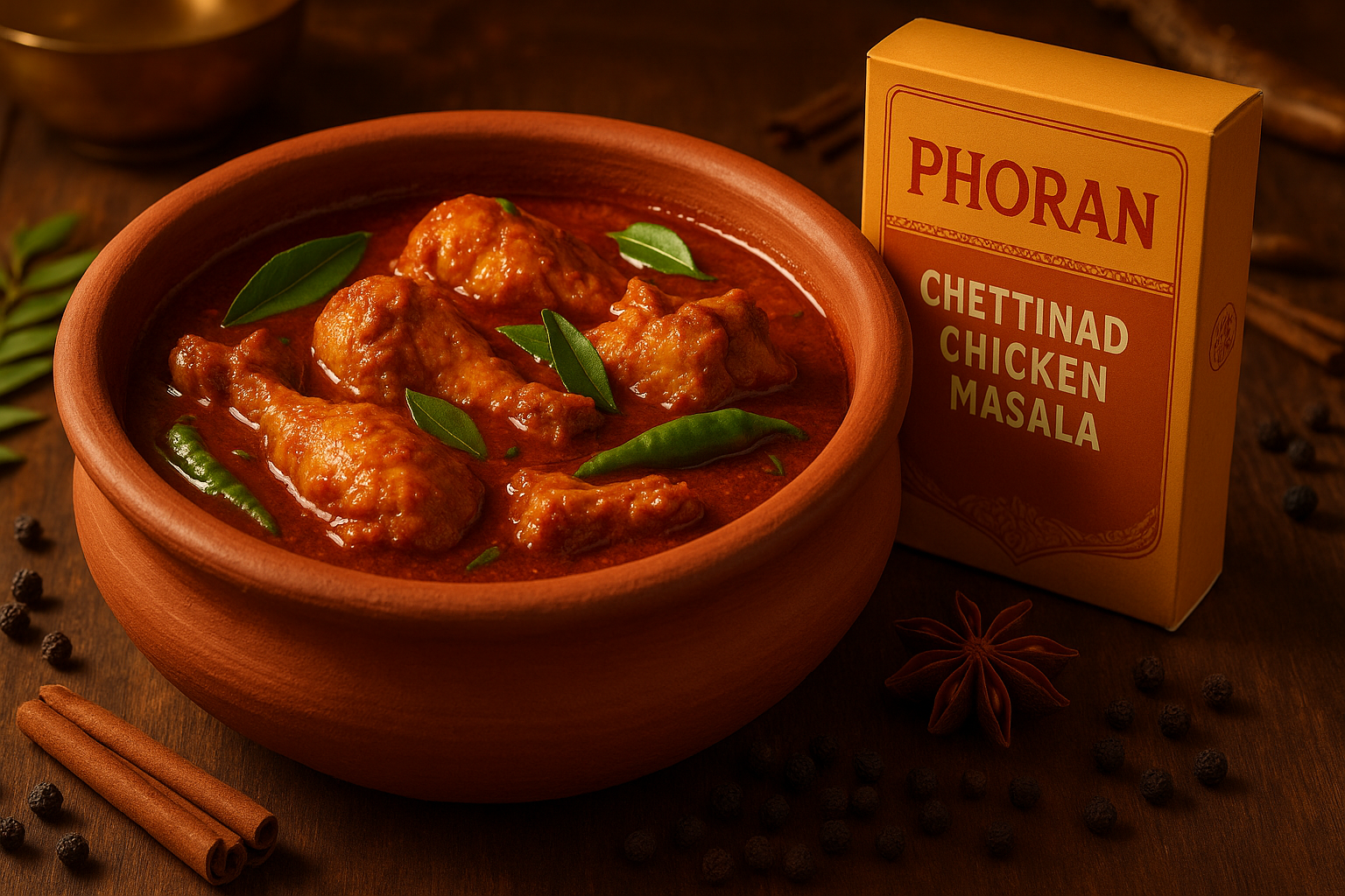 Spicy Tamil Nadu Chettinad Chicken with Phoran Premium Masala Collection