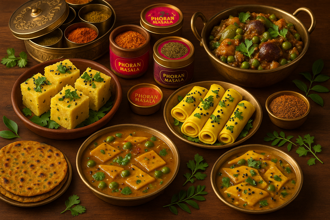 Authentic Gujarati Delicacies Recipes with Phoran Masala - Traditional ...