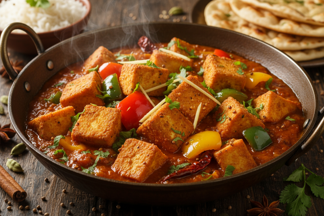 Kadai Paneer Recipe | Restaurant-Style Curry with Phoran Spices