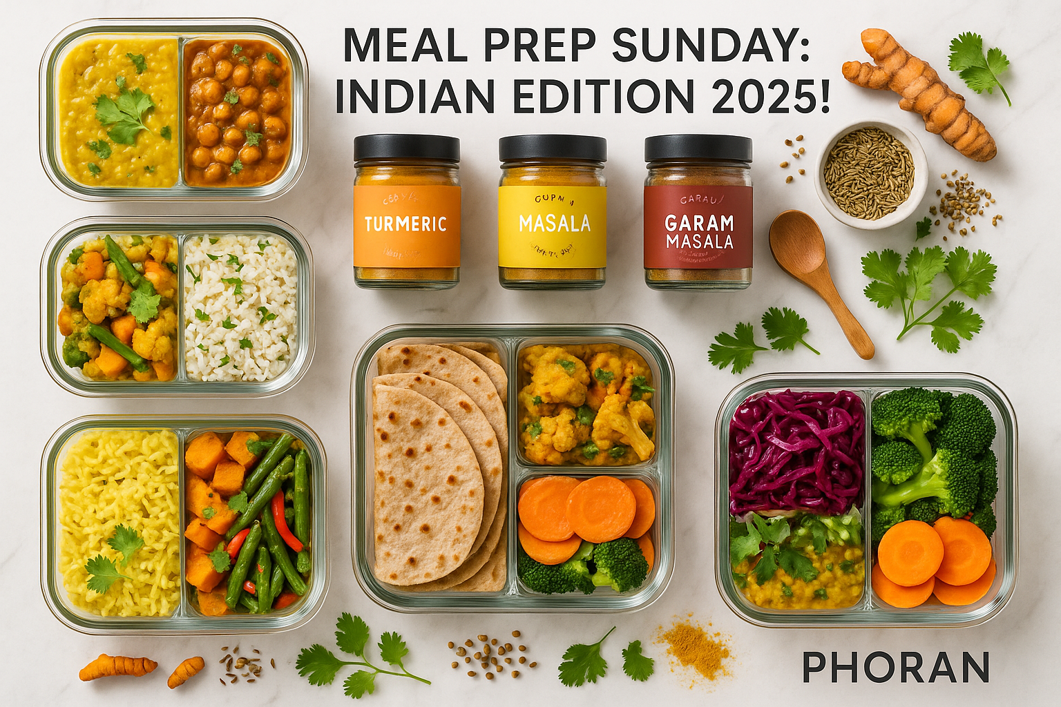 Indian Meal Prep 2025: Sunday Batch Cooking Guide | Phoran Masala