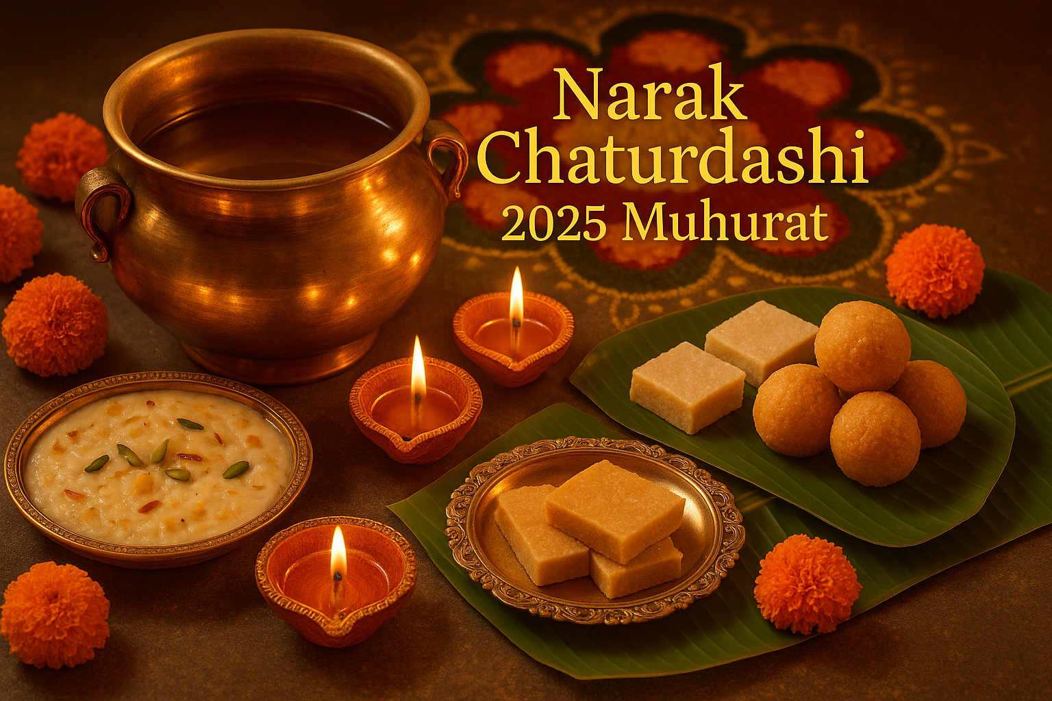 Narak Chaturdashi 2025 Muhurat: Oil Bath & Sweet Dishes | Phoran Masala