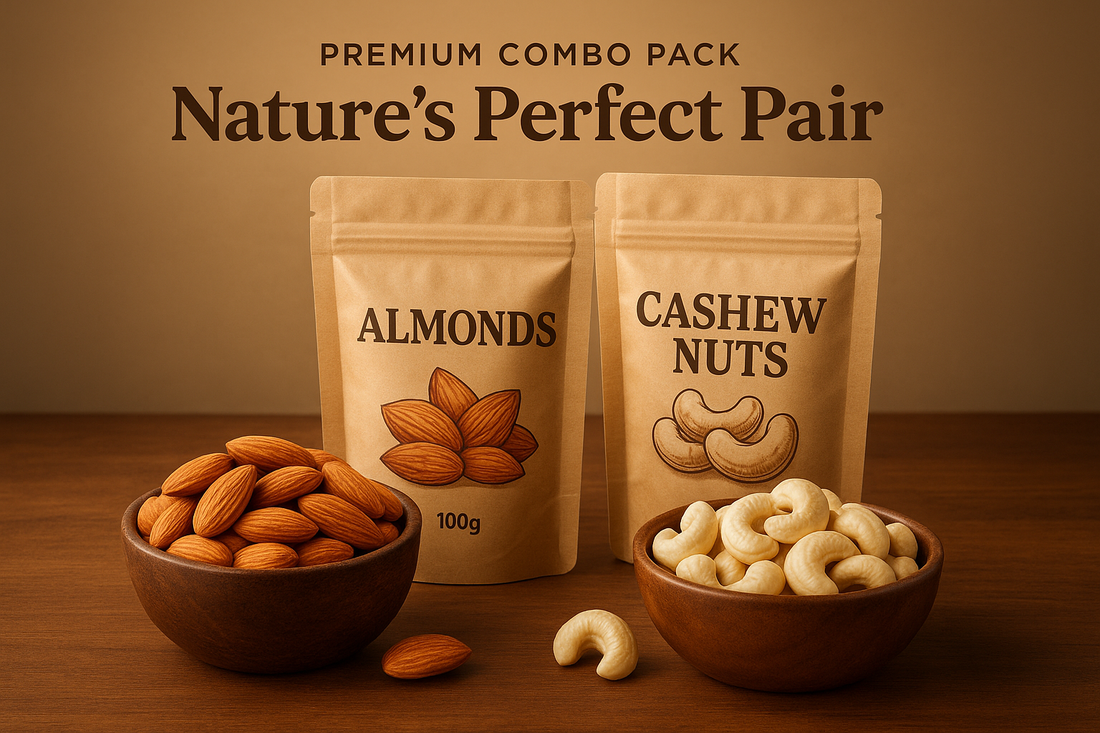 Premium Combo Pack: 100g Almonds & Cashew Nuts | Nature's Perfect Pair ...