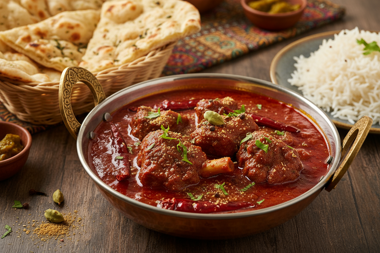 Rogan Josh Recipe | Authentic Kashmiri Lamb Curry with Phoran Spices