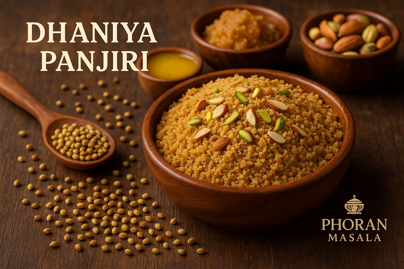 Traditional Dhaniya Panjiri Recipe with Phoran Masala | Healthy Indian ...